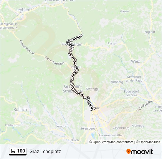 100 Route: Schedules, Stops & Maps - Graz Lendplatz/Tim (Updated)