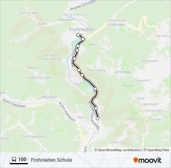 100 Route: Schedules, Stops & Maps - Frohnleiten Schule (Updated)