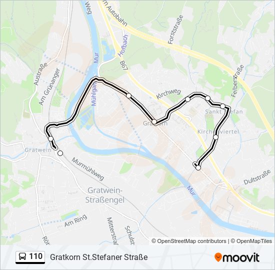 110 Route: Schedules, Stops & Maps - Gratkorn St.Stefaner Straße (Updated)
