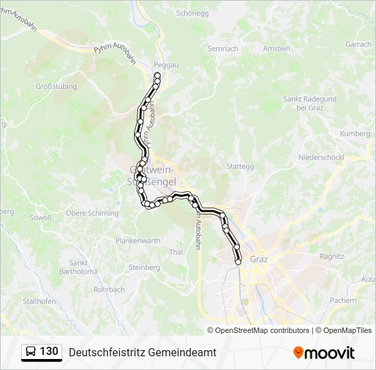 130 Route: Schedules, Stops & Maps - Deutschfeistritz Gemeindeamt (Updated)