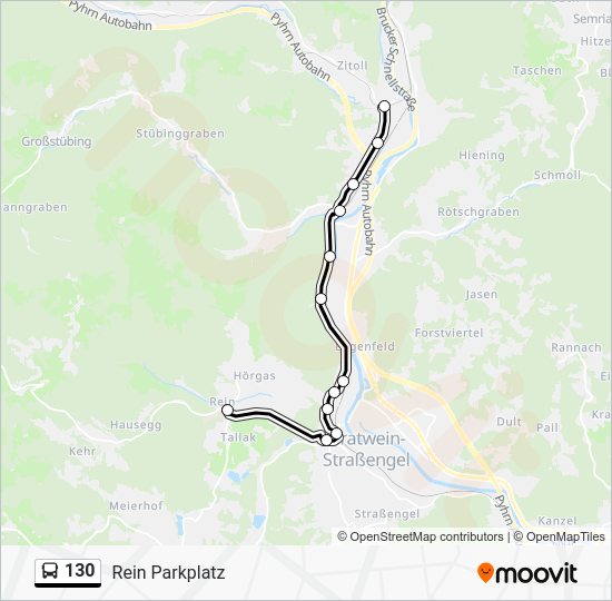130 Route: Schedules, Stops & Maps - Rein Parkplatz (Updated)