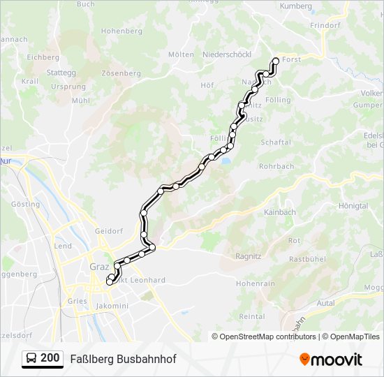 200 Route: Schedules, Stops & Maps - Faßlberg Busbahnhof (Updated)