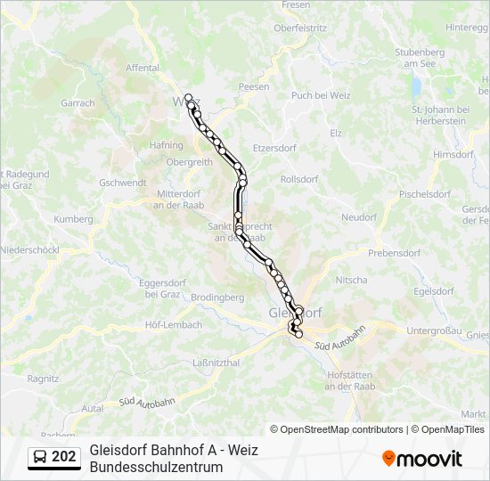 202 Route: Schedules, Stops & Maps - Gleisdorf Bahnhof (Updated)