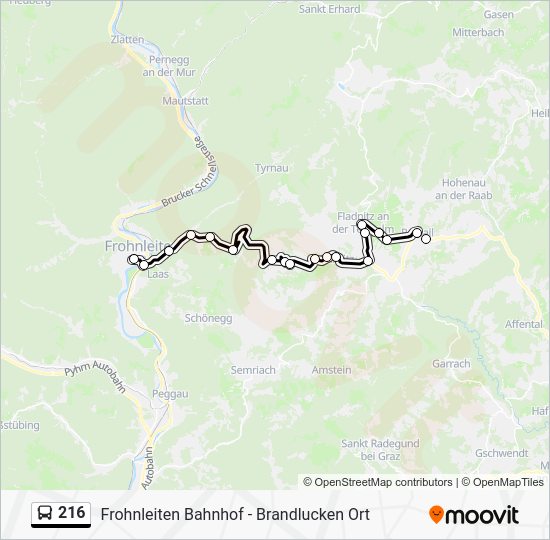 216 Route: Schedules, Stops & Maps - Frohnleiten Schule (Updated)