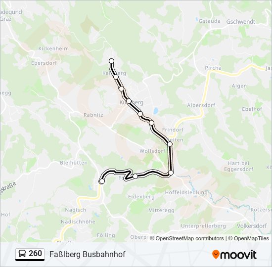 260 Route: Schedules, Stops & Maps - Faßlberg Busbahnhof (Updated)