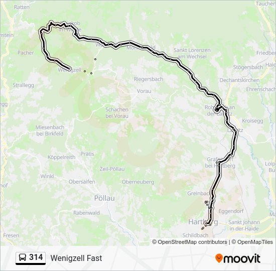 314 Route: Schedules, Stops & Maps - Wenigzell Fast (Updated)