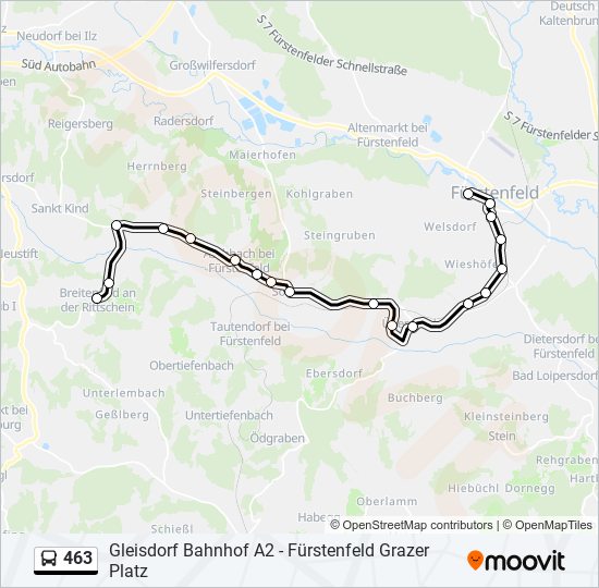 463 Route: Schedules, Stops & Maps - Fürstenfeld Grazer Platz (Updated)