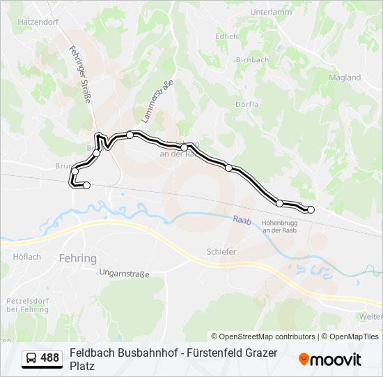 488 Route: Schedules, Stops & Maps - Hohenbrugg/Raab Ortsmitte (Updated)