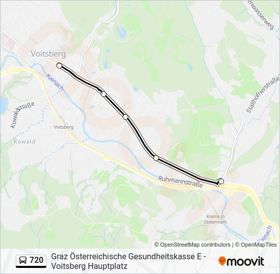 720 Route: Schedules, Stops & Maps - Krems In Steiermark Gh Töscher ...