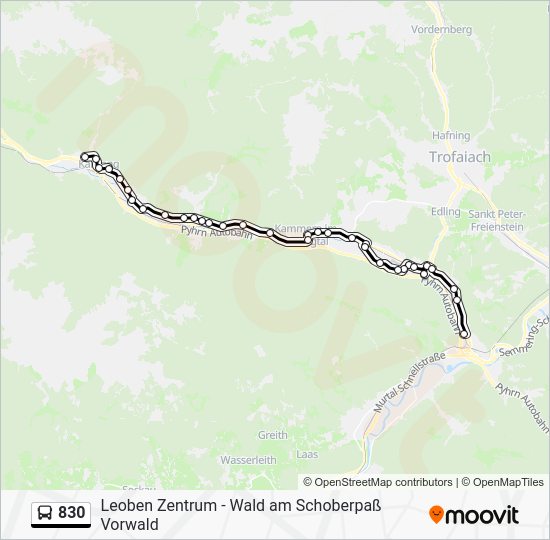 830 Route: Schedules, Stops & Maps - Kalwang Fohlenhofweg (Updated)