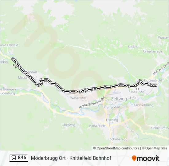 846 Route: Schedules, Stops & Maps - Unterzeiring Abzw Ort (Updated)