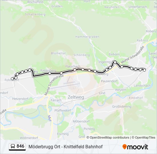 846 Route: Schedules, Stops & Maps - Fohnsdorf Über Sillweg (Updated)