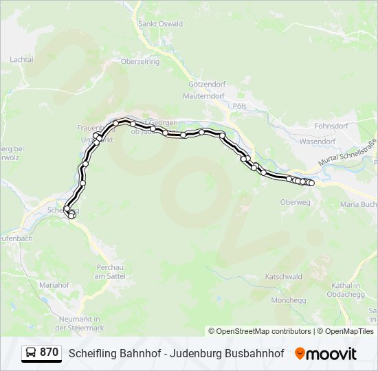870 Route: Schedules, Stops & Maps - Scheifling Über Unzmarkt, Anschl ...