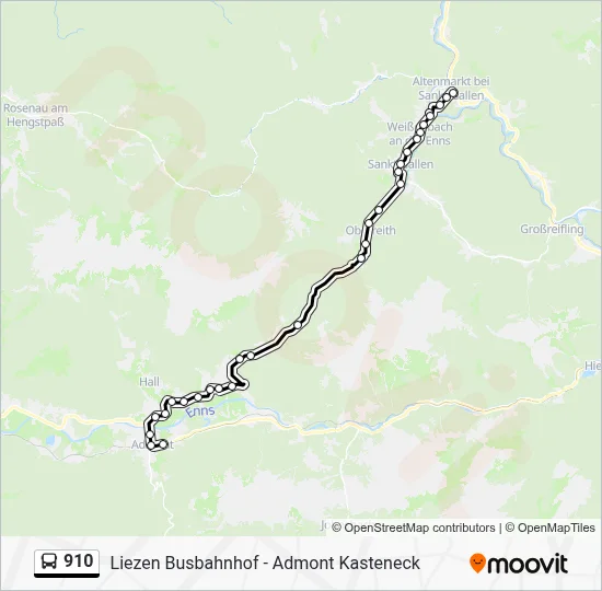 910 Route: Fahrpläne, Haltestellen & Karten - Admont Bahnhof (Aktualisiert)