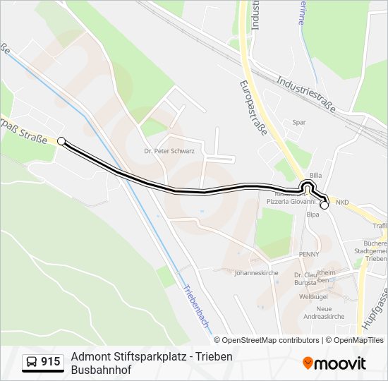 915 Route: Schedules, Stops & Maps - Trieben Triebenbachstraße (Updated)