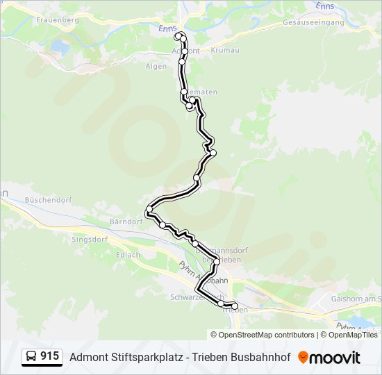 915 Route: Schedules, Stops & Maps - Admont Über Kaiserau (Updated)