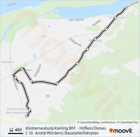 403 Route: Schedules, Stops & Maps - Greifenstein Hadersfelder Str ...