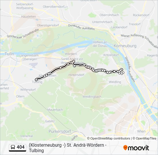 404 Route: Schedules, Stops & Maps - Klosterneuburg-Kierling Bhf. (Updated)