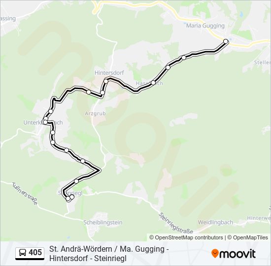 405 Route: Schedules, Stops & Maps - Maria Gugging Ista (Updated)