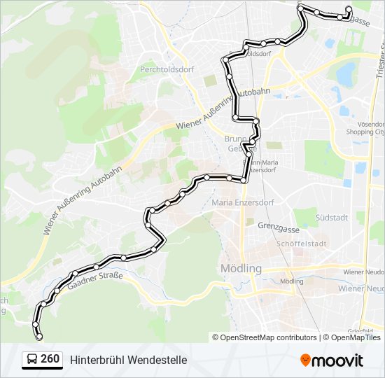 260 Route: Schedules, Stops & Maps - Hinterbrühl Wendestelle (Updated)