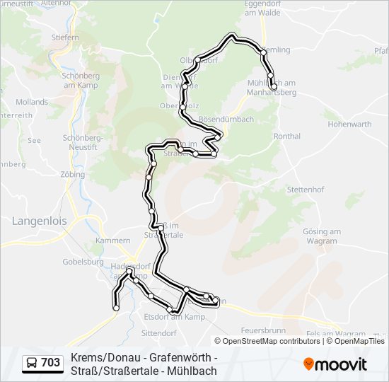 703 Route: Schedules, Stops & Maps - Hadersdorf/Kamp Bahnhof (Updated)