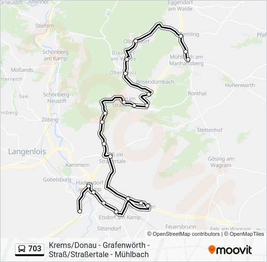 703 Route: Schedules, Stops & Maps - Hadersdorf/Kamp Bahnhof (Updated)