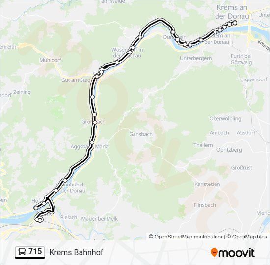 715 Route: Fahrpläne, Haltestellen & Karten - Krems Bahnhof (Aktualisiert)
