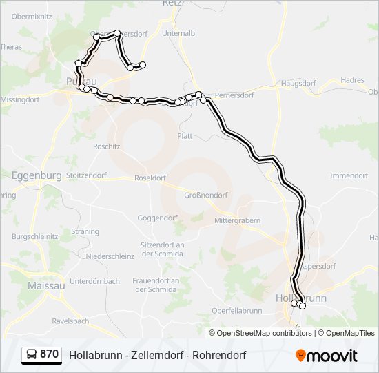 870 Route: Schedules, Stops & Maps - Pillersdorf Landesstraße (Updated)