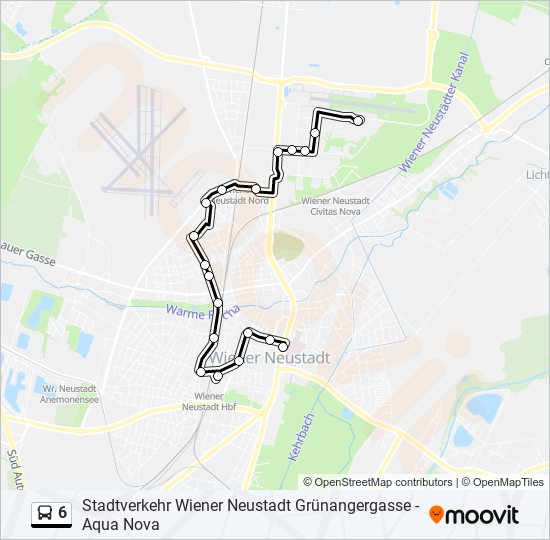 6 Route: Fahrpläne, Haltestellen & Karten - Wiener Neustadt ...