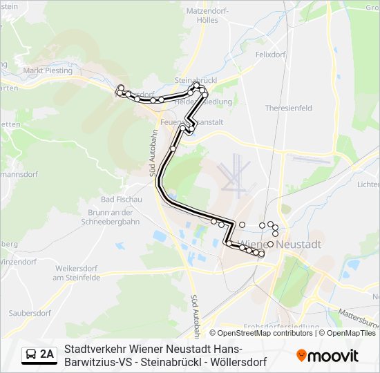 2A Route: Schedules, Stops & Maps - Wiener Neustadt Hauptbahnhof (Updated)