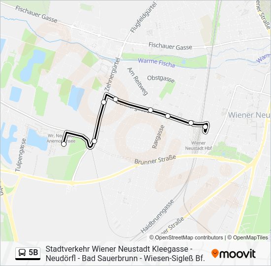 5B Route: Schedules, Stops & Maps - Wiener Neustadt Primelgasse (Updated)
