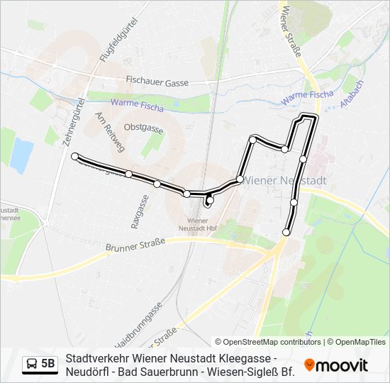 5b Route: Schedules, Stops & Maps - Wiener Neustadt Militärakademie ...