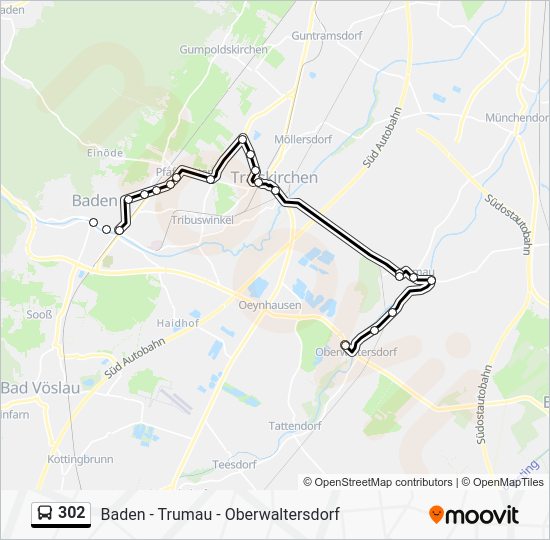 302 Route: Schedules, Stops & Maps - Oberwaltersdorf Europaplatz (Updated)