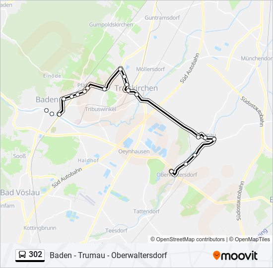 302 Route: Schedules, Stops & Maps - Oberwaltersdorf Europaplatz (Updated)