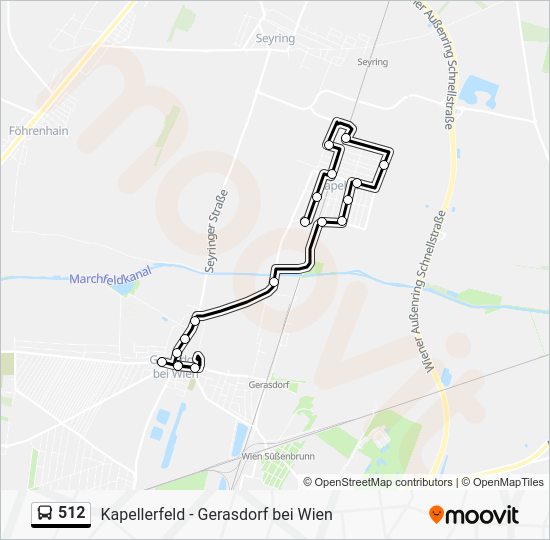 512 Route: Schedules, Stops & Maps - Gerasdorf Westliche Scheunenstraße ...