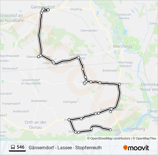 546 Route: Schedules, Stops & Maps - Gänserndorf Busbahnhof (Updated)