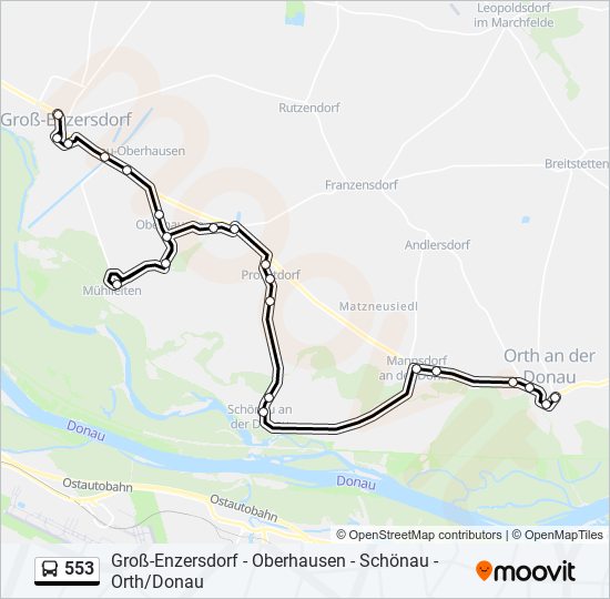 553 Route: Fahrpläne, Haltestellen & Karten - Groß-Enzersdorf ...