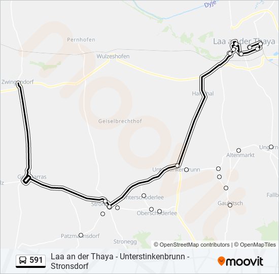 591 Route: Schedules, Stops & Maps - Laa/Thaya Anton-Bruckner-Str ...