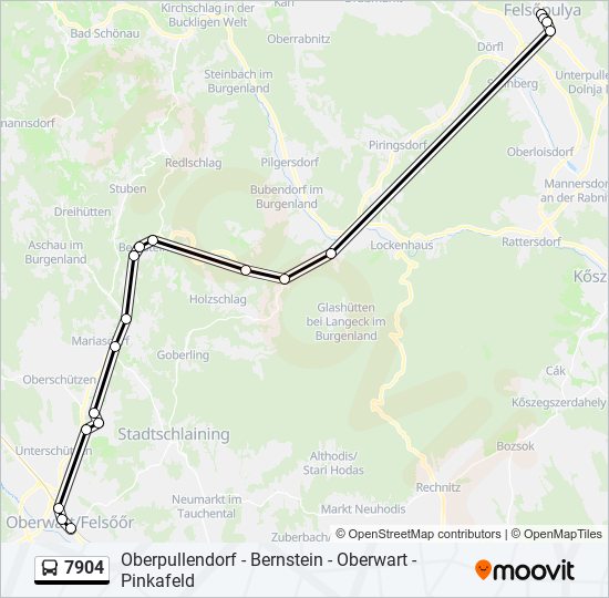 7904 Route: Schedules, Stops & Maps - Oberpullendorf Spitalstraße (Updated)
