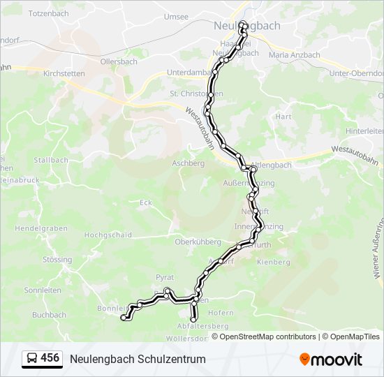 456 Route: Schedules, Stops & Maps - Neulengbach Schulzentrum (Updated)