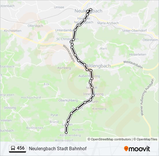 456 Route: Schedules, Stops & Maps - Neulengbach Stadt Bahnhof (Updated)