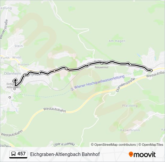 457 Route: Schedules, Stops & Maps - Eichgraben-Altlengbach Bahnhof ...