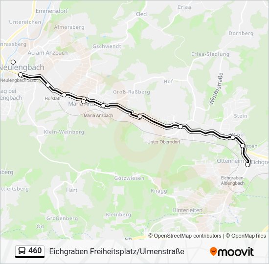 460 Route: Schedules, Stops & Maps - Eichgraben Freiheitsplatz ...