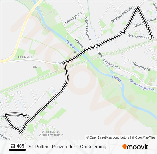 485 Route: Schedules, Stops & Maps - Markersdorf/Pielach Volksschule ...
