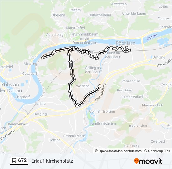 672 Route: Schedules, Stops & Maps - Erlauf Kirchenplatz (Updated)