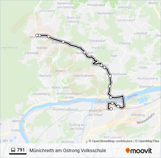 791 Route: Schedules, Stops & Maps - Münichreith am Ostrong Volksschule ...