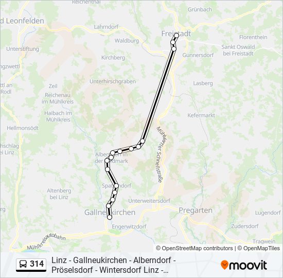 314 Route: Schedules, Stops & Maps - Freistadt Böhmertor (Updated)