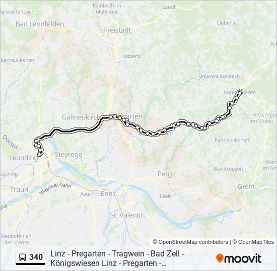 340 Route: Fahrpläne, Haltestellen & Karten - Königswiesen Kirche ...