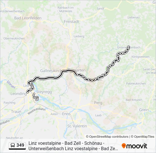 349 Route: Schedules, Stops & Maps - Unterweißenbach Oö Almstraße (Updated)