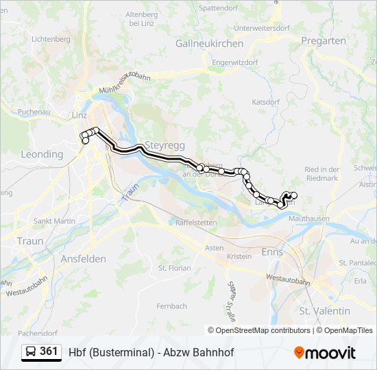 361 Route: Fahrpläne, Haltestellen & Karten - Mauthausen Oö Memorial ...